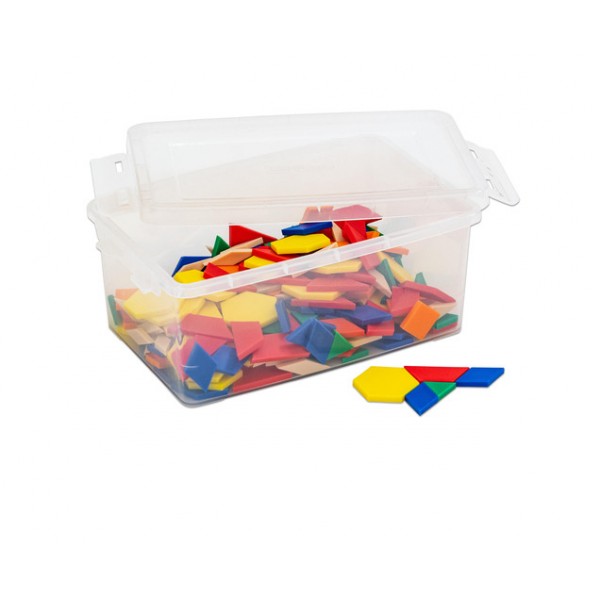 Forme geometrice din plastic, 250 piese